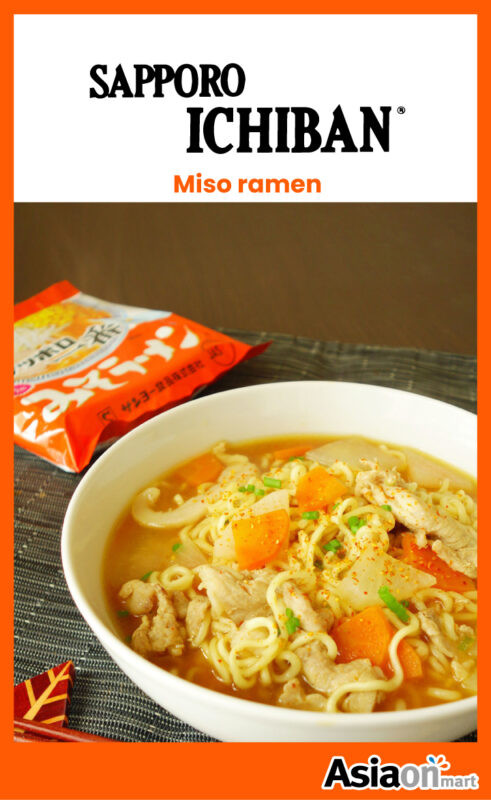Sapporo Ichiban Miso Ramen 101gr - Sabores clásicos - Asiaon Mart