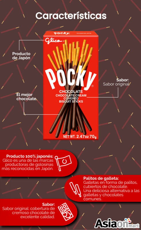 Glico Pocky Chocolate 40gr - Popular en todo el mundo - Asiaon Mart