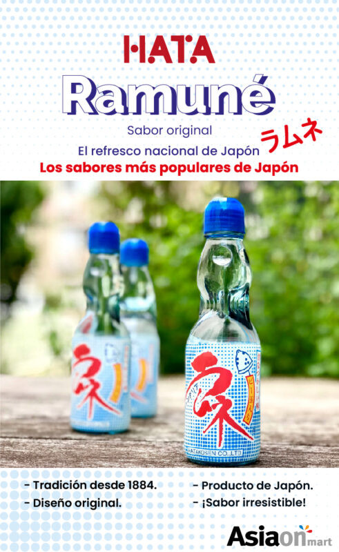 Hata Ramune Sabor Original 200ml - Bebida refrescante - Asiaon Mart