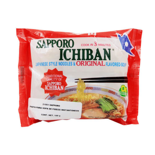 Sapporo Ichiban Original 100gr - Sabor tradicional - Asiaon Mart