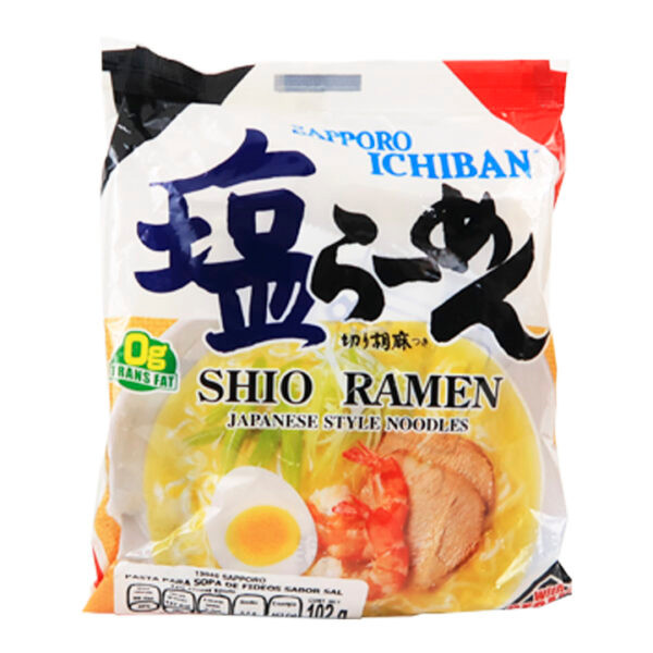 Sapporo Ichiban Shio Ramen 102gr - Sabores clásicos - Asiaon Mart