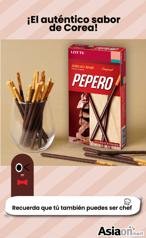 Lotte Pepero Chocolate Original 47gr - Deliciosos \(^w^)/ - Asiaon Mart