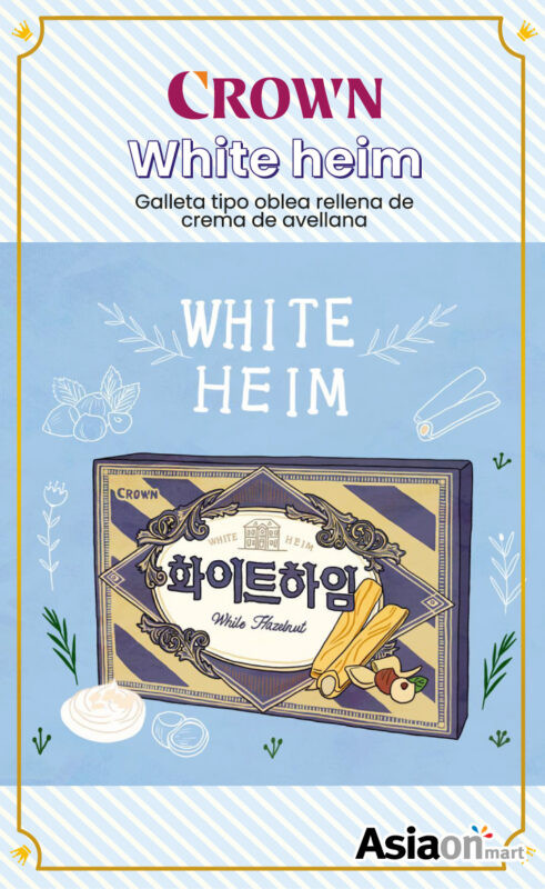 Crown White Heim 47gr - Sandwich relleno de crema - Asiaon Mart