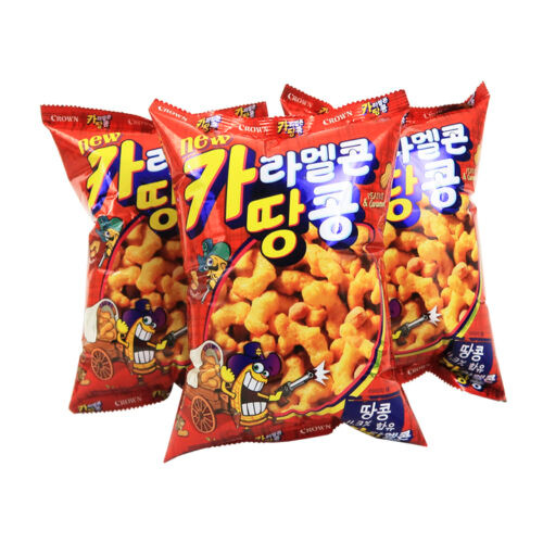 Crown Caramel & Peanut 72gr - Botana de maíz inflado - Asiaon Mart