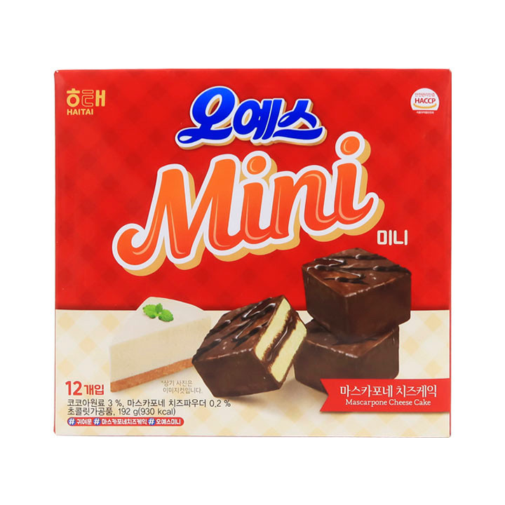 Haitai Biscuit Oh Yes Pie Mini 192gr - Pastelitos rellenos - Asiaon Mart