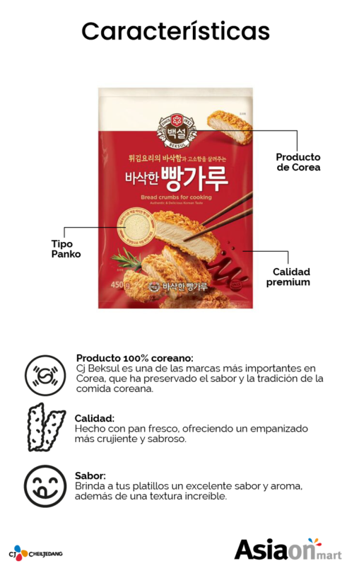 CJ Beksul Pan Molido Tipo Panko 450gr - Asiaon Mart