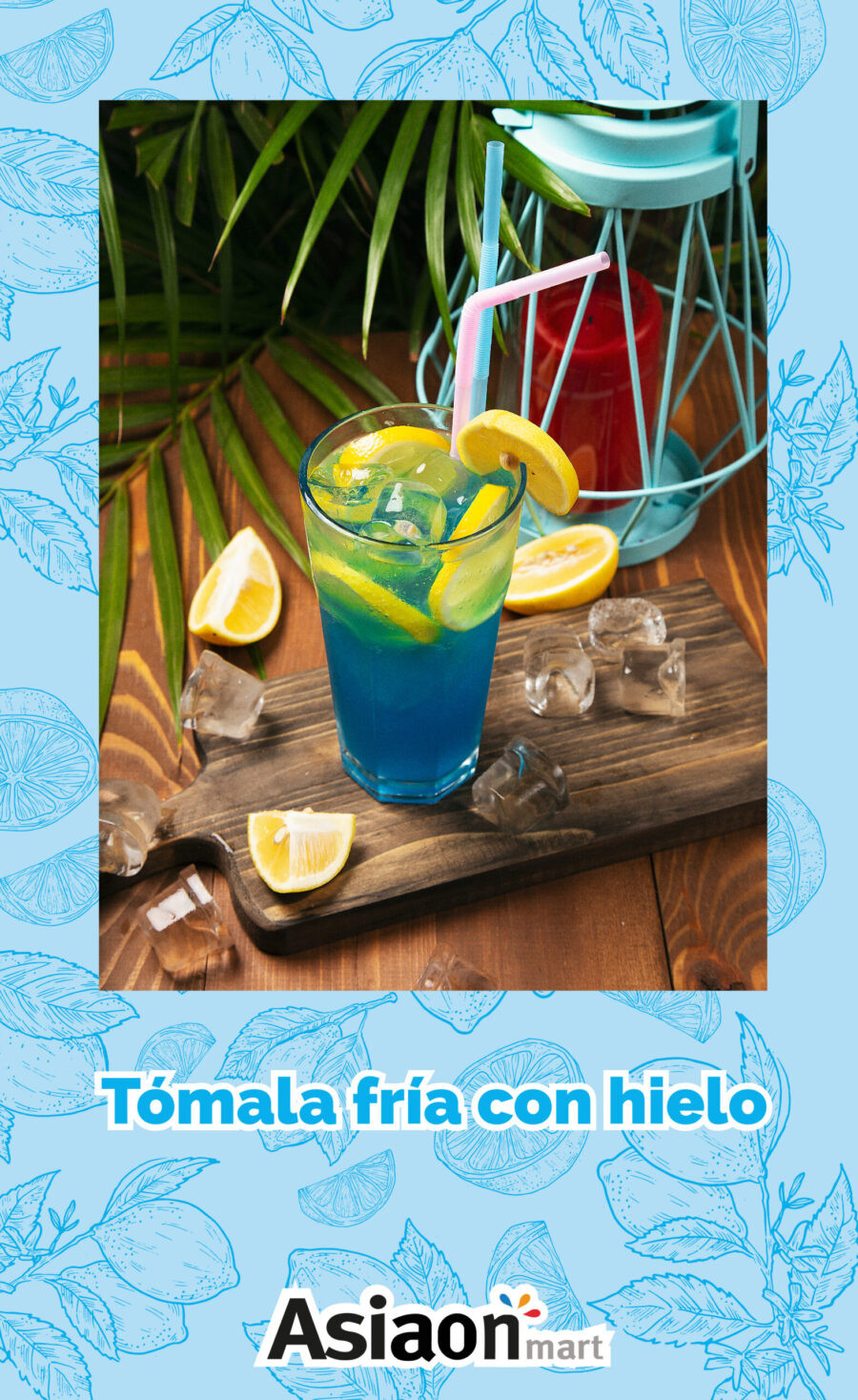 VTalk Bebida Blue Lemon Ade 350 Ml - Asiaon Mart