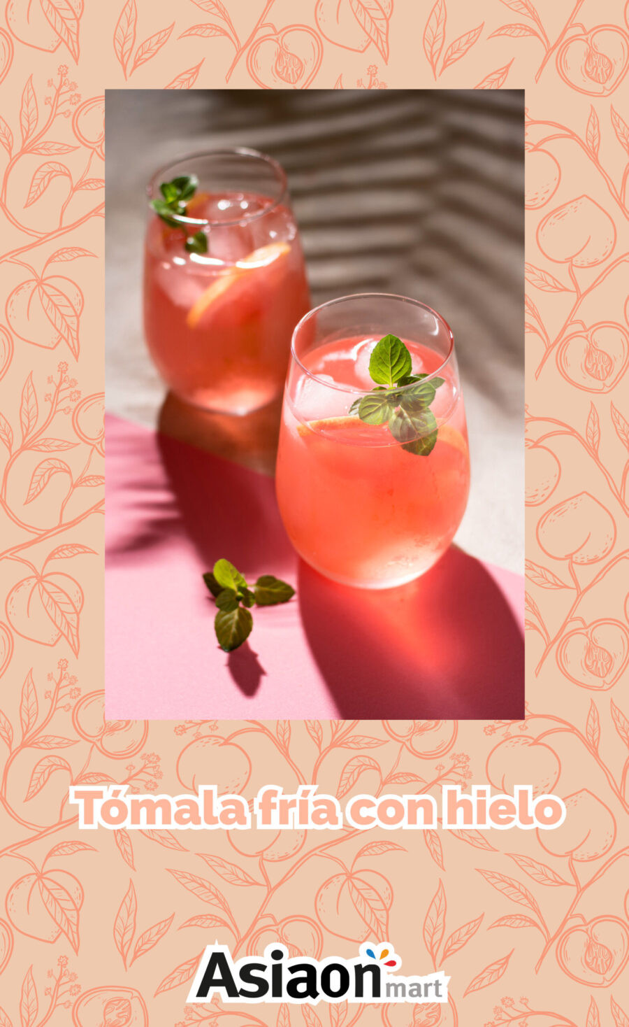 VTalk Bebida Pink Peach Ade 350 Ml - Asiaon Mart