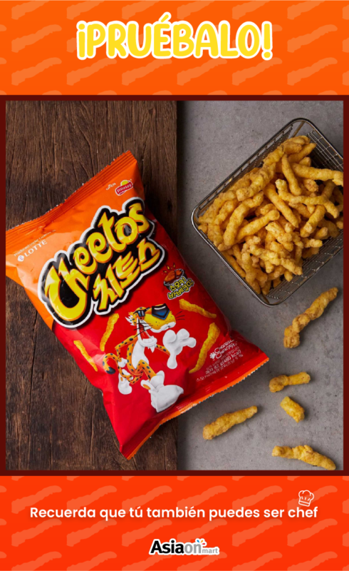 Lotte Cheetos Sabor BBQ 82Gr - Asiaon Mart