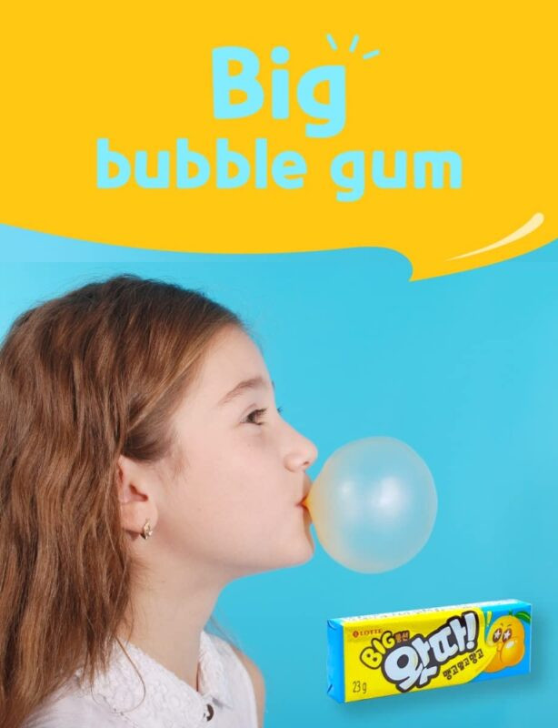 Lotte Bubble Gum Mango 23g - Asiaon Mart