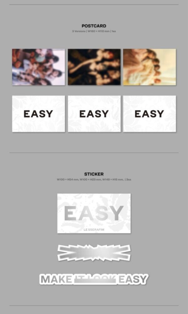 LE SSERAFIM Easy 3RD Mini Álbum Standard - Asiaon Mart