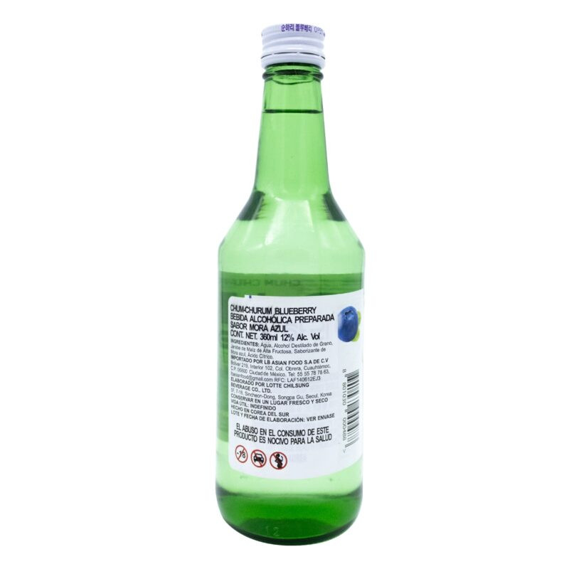 Lotte Soju Chum Churum Blueberry 360 ml - Licor Coreano - Asiaon Mart