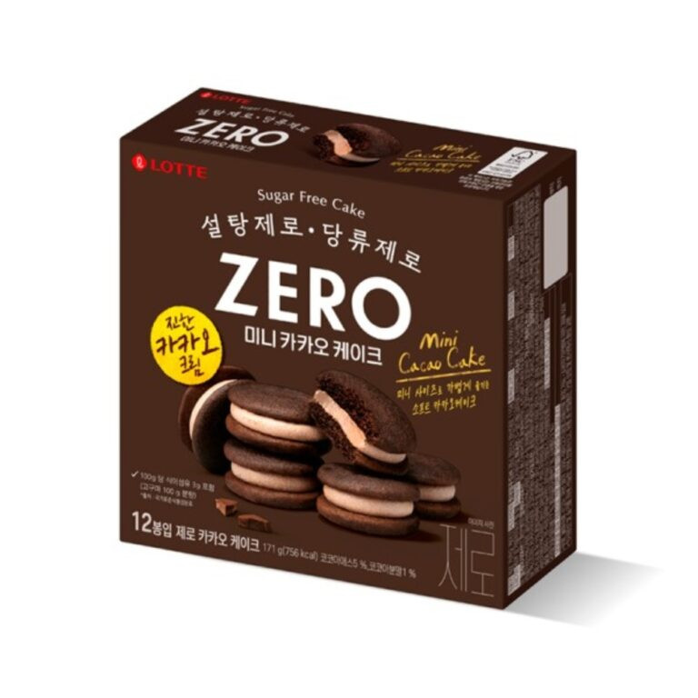 Lotte Zero Cacao Cake 171 gr 12 Paquetes - Asiaon Mart