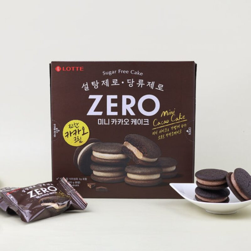 Lotte Zero Cacao Cake 171 gr 12 Paquetes - Asiaon Mart